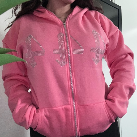 Tops | Y2k Hoodie Angel Number 444 | Poshmark
